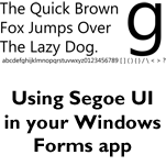 Windows Vista & 7 Font, Segoe UI, in C# and VB.NET